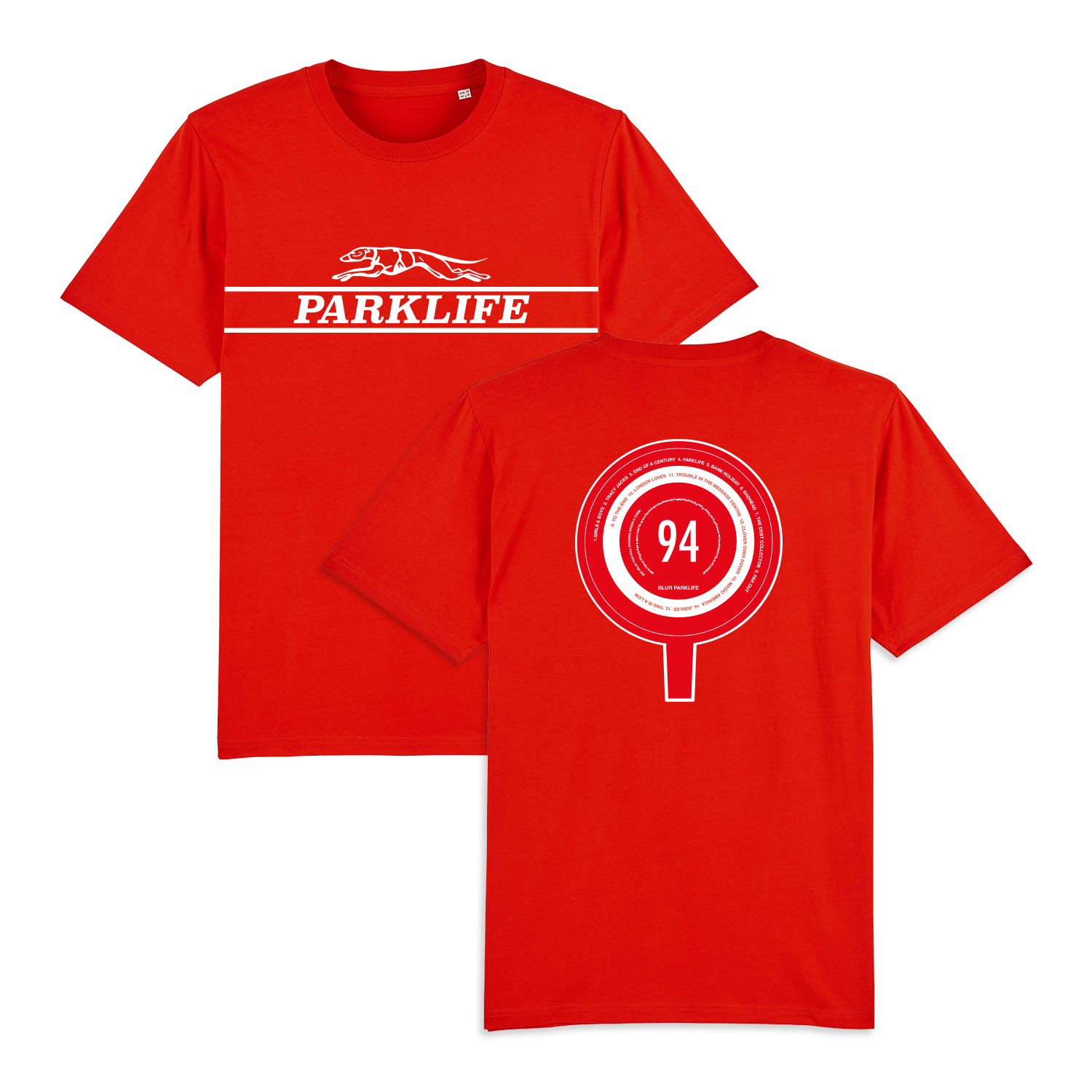 Parklife Logo 94 Red T-Shirt | Blur Official Store